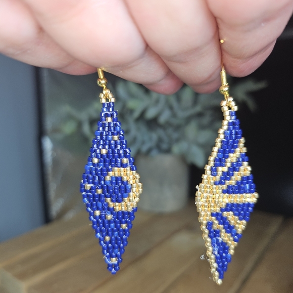 ASCS BEAUTY | Jewelry | Handmade Beaded Moon And Sun Earrings | Poshmark
